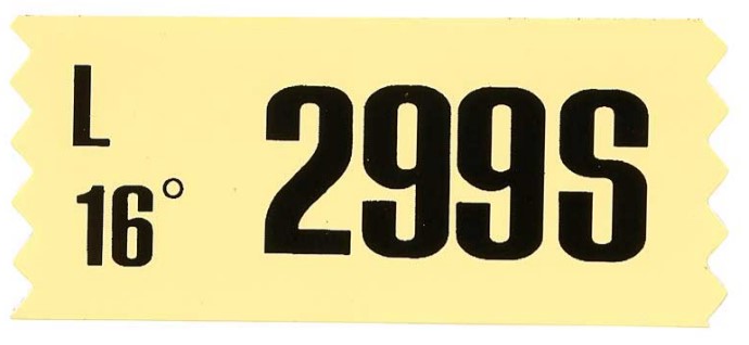 Engine Code Decal 302 69 - Mustang Centre