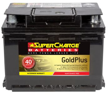 Battery "Late" Mustang Positive Left - Mustang Centre