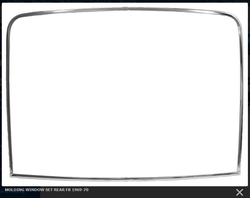 Window Rear Moulding Set CP 65/66 - Mustang Centre