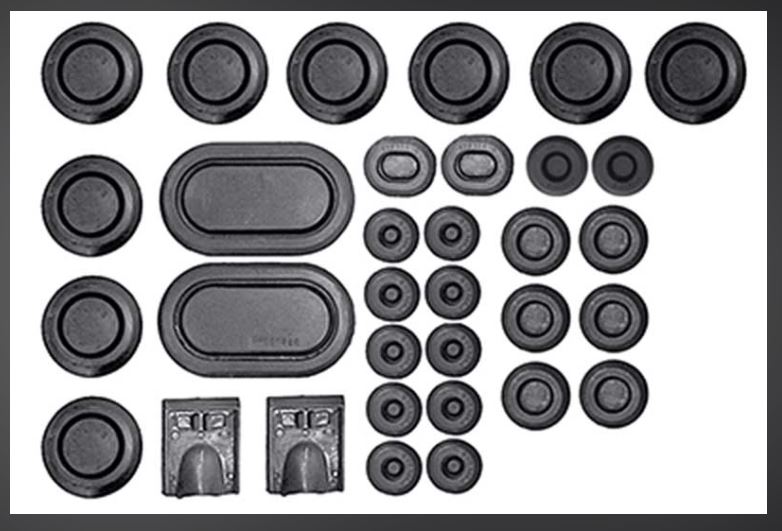 Rubber Plug Kit 33Pce 67 - Mustang Centre